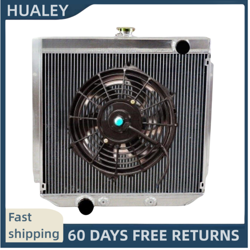 Aluminum Radiator+Fan for Ford XY 250 XW 302 GS GT 351 Cleveland Falcon ...