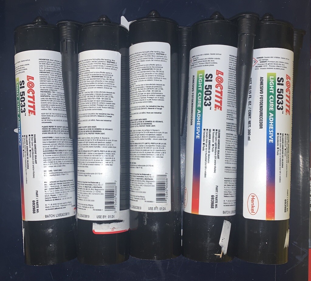 5 X LOCTITE SI 5033 300mL Light Cure Adhesive EXP 01/2024 693988 (5 ...