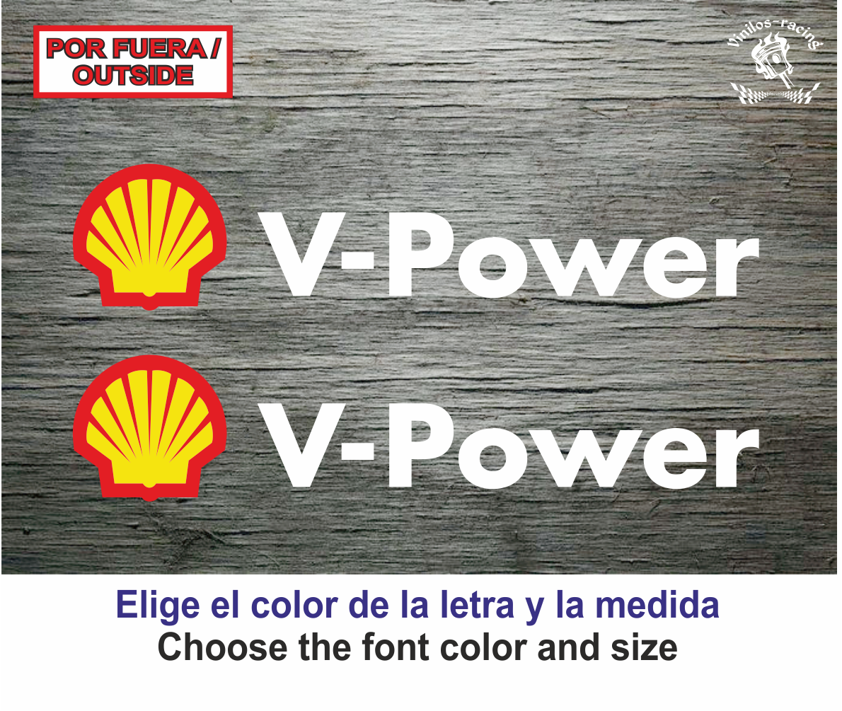 Sticker Vinilo Decal Vinyl Aufkleber Adesivi Autocollant Shell V-power ...