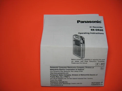 Panasonic RR-DR60 Digital IC Recorder with Printed Philippines | Ubuy