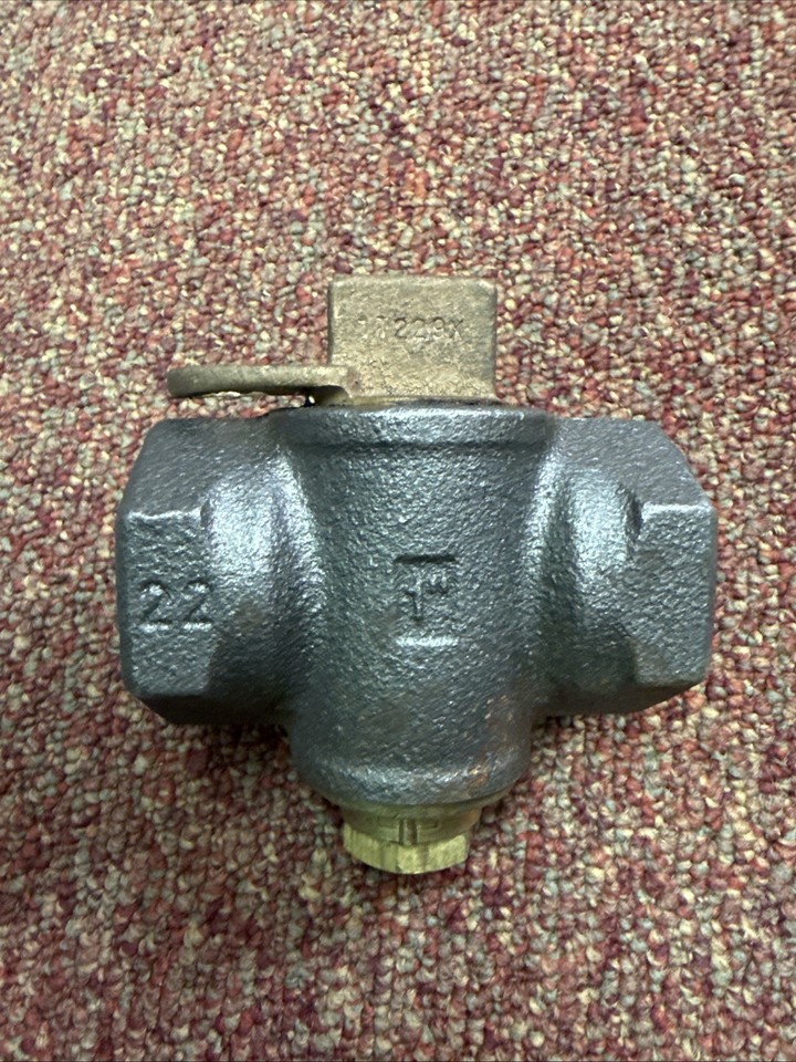 1" Mueller 11229x FIP Gas Meter Valve Black Iron Body Brass Lockwing | eBay