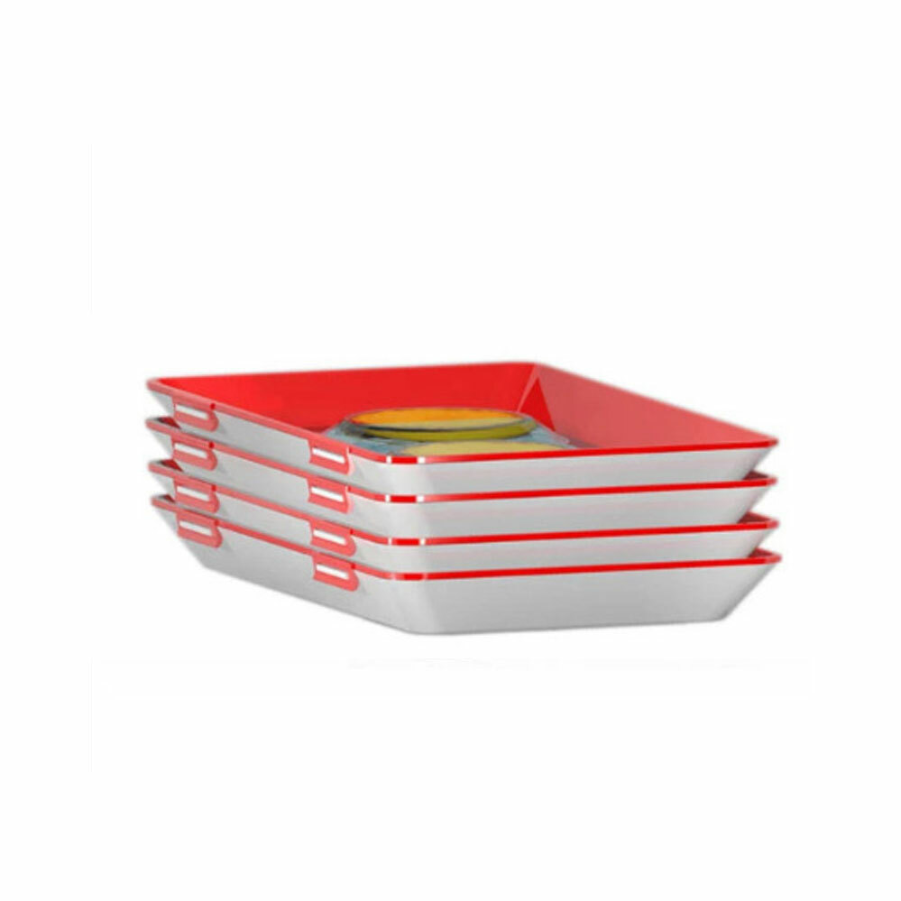 8X Reusable Healthy Food Preservation Film Tray Skinny Stacks Food ...