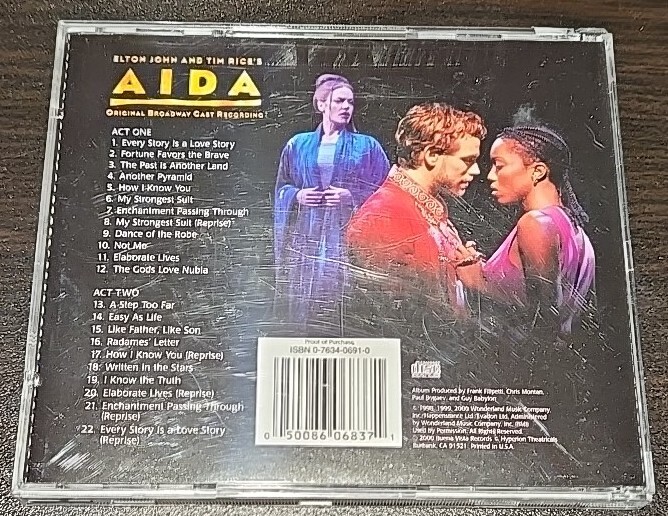 Aida: Original Broadway Cast Recording Audio CD By Elton John | eBay