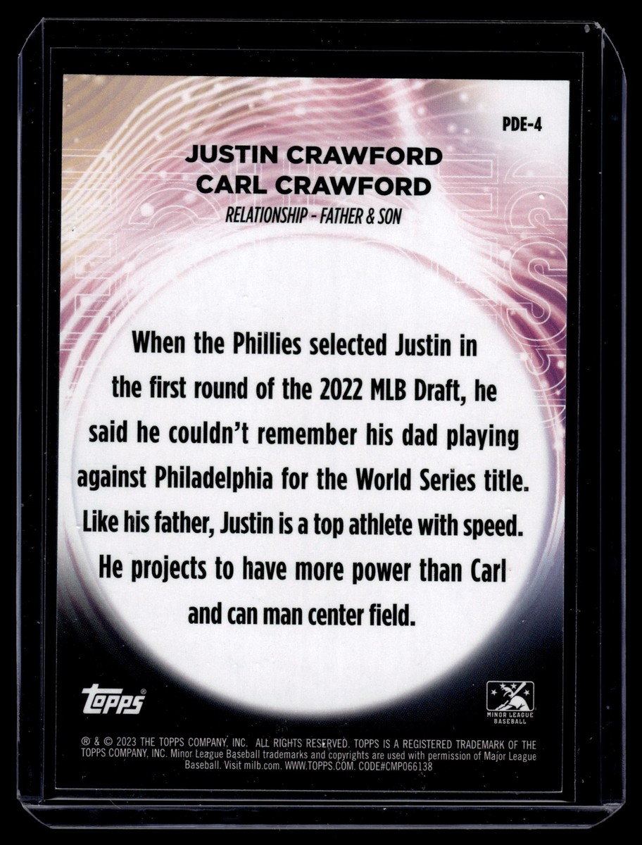 Carl Crawford Son Justin CARL CRAWFORD'S SON PICKED BY PHILLIES IN MLB