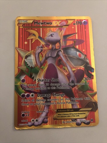 Pokémon TCG Mewtwo EX - 164/162 - XY BREAKthrough Gold Foil Holo MP | eBay