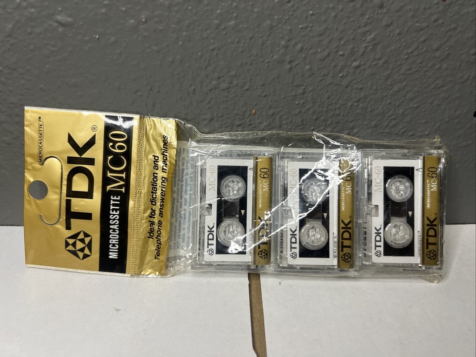 TDK Microcassette MC 60 Blank Radio Shack Cassette Tape 60 Minutes 1988 ...
