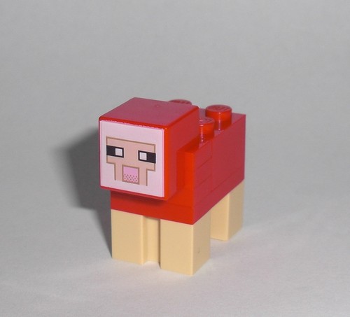LEGO Minecraft - rotes Schaf / red Sheep - Figur Minifig rot Wolle Tier ...