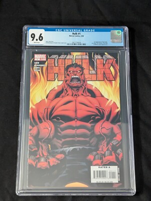 Hulk #1 (2008) Marvel CGC 9.6 White Pages 1st Appearance of Red Hulk ...