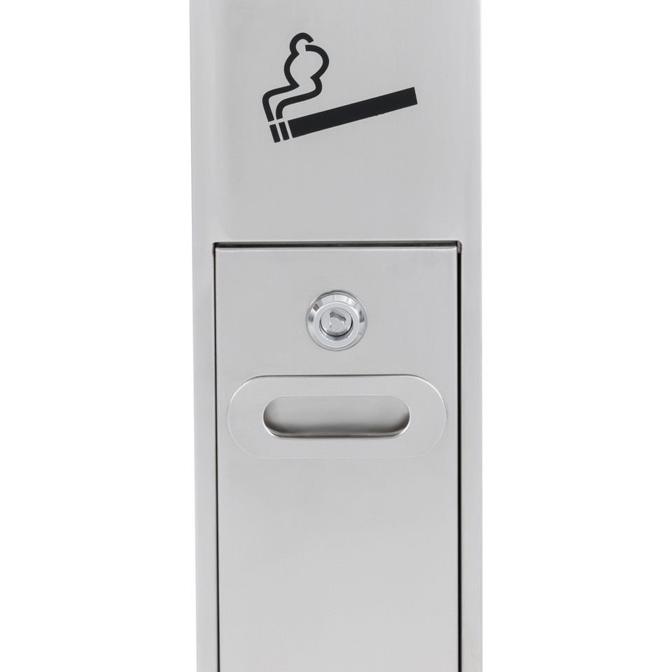 Metal Vertical Trash Bin Cigarette Butts Ash Outdoor Trash Can ...