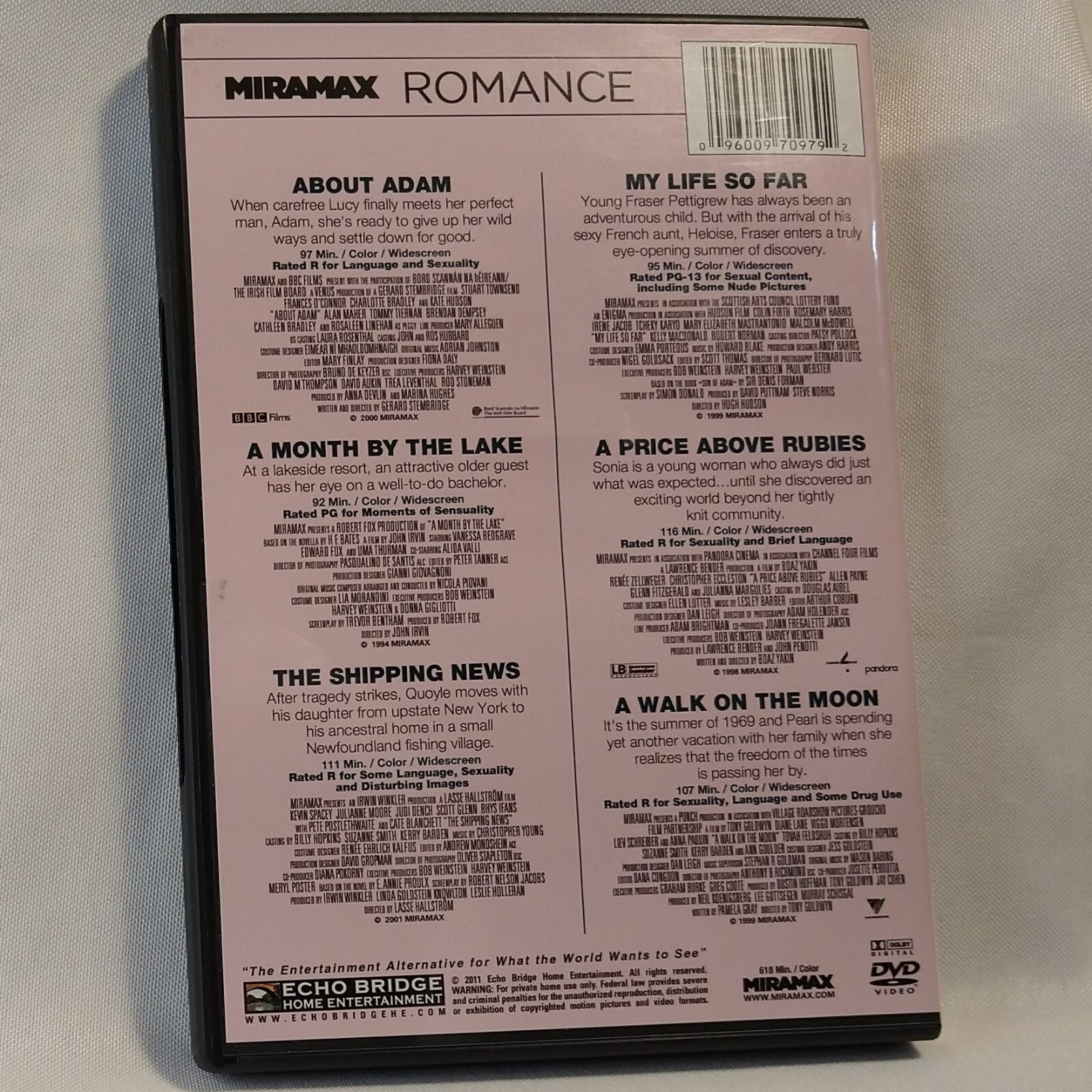 Miramax Romance: 6 Movie Pack (DVD, 2011, 2-Disc Set) 96009709792| eBay