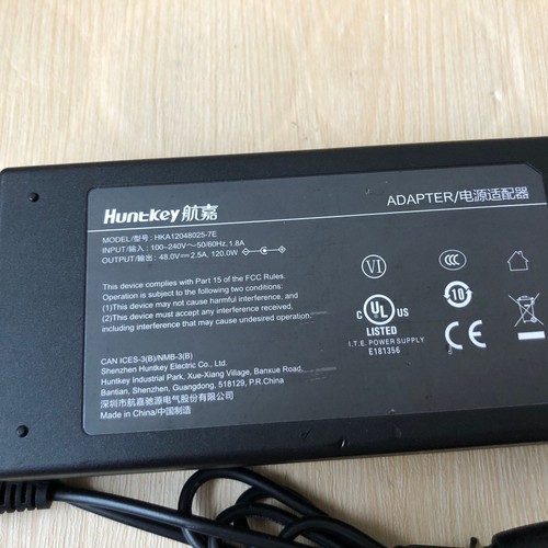 Original AC Adapter Huntkey HKA12048025-7E Power Supply 48V 2.5A 120W ...