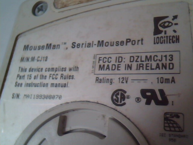 LOT of 2 Vintage Logitech MouseMan M-CJ13 DZLMCJ13 Serial Mouse Port ...