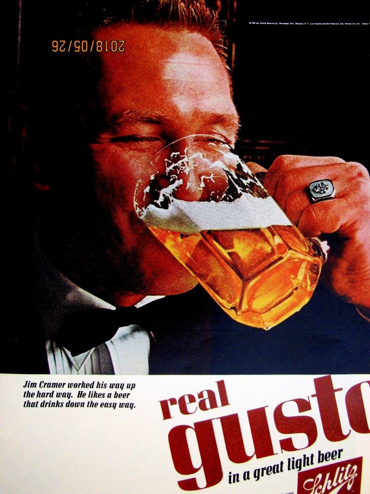 1965 Schlitz Beer REAL GUSTO Original Print Ad 8.5 x 11" | eBay
