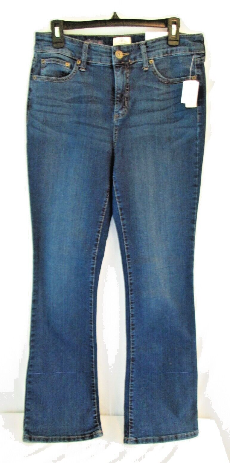 St Johns Bay Secretly Slender Jeans 10 Blue Relaxed Classic Fit Boot ...