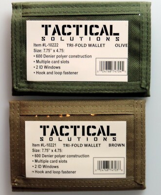 Tactical Military Tri- Fold Polyester Wallet with Multiple Card Slots ...