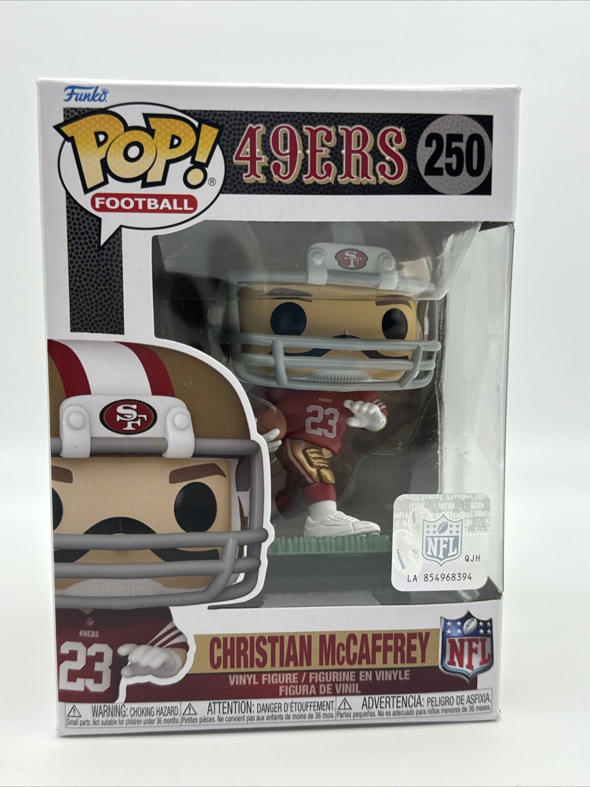 Funko Pop! NFL Football #250 Christian McCaffrey San Francisco 49ERS w ...
