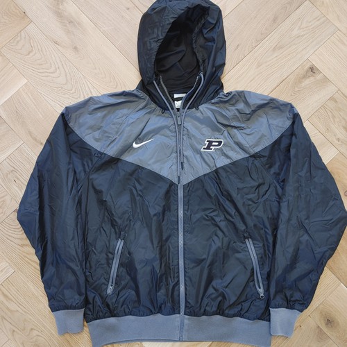 Nike Purdue Boilermakers 1/4 Full Zip Pullover Windbreaker w/Hood Black ...