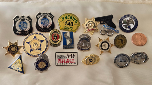 Law Enforcement agency lapel pins assorted set of 20 | eBay