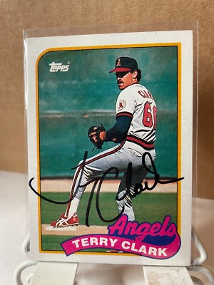 1989 Topps #129 Auto Terry Clark Angels Signed Autographed | eBay