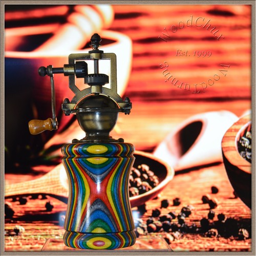 Pepper Mill Grinder Peppermill Spectraply Wood Wooden Handmade SEE ...