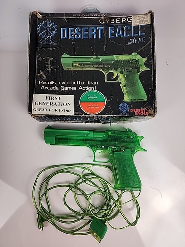 CyberGun Desert Eagle .50AE Pistol Light Gun Playstation PS2 PS1 With ...
