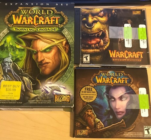 World of Warcraft/Burning Crusade (PC) 4 Disc Expansion Set /Battle ...