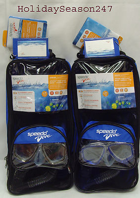 Speedo Dive REEF SCOUT Mask+Snorkel+Fin Junior 6-14 Swimming Diving ...