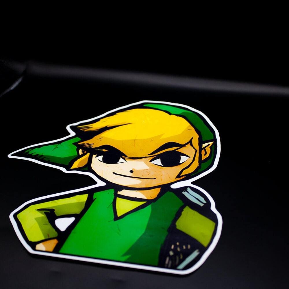 The Legend Of Zelda Toon Link Wind Waker Peeker Sticker 5x5 In Decal ...