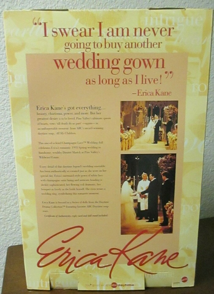 BARBIE ....1999 AII MY CHILDREN, ERICA KANE...WEDDING ...NRFP | eBay