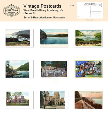 West Point Military Academy NY (Series 6) Lot of 9 Rare Antique Repro ...