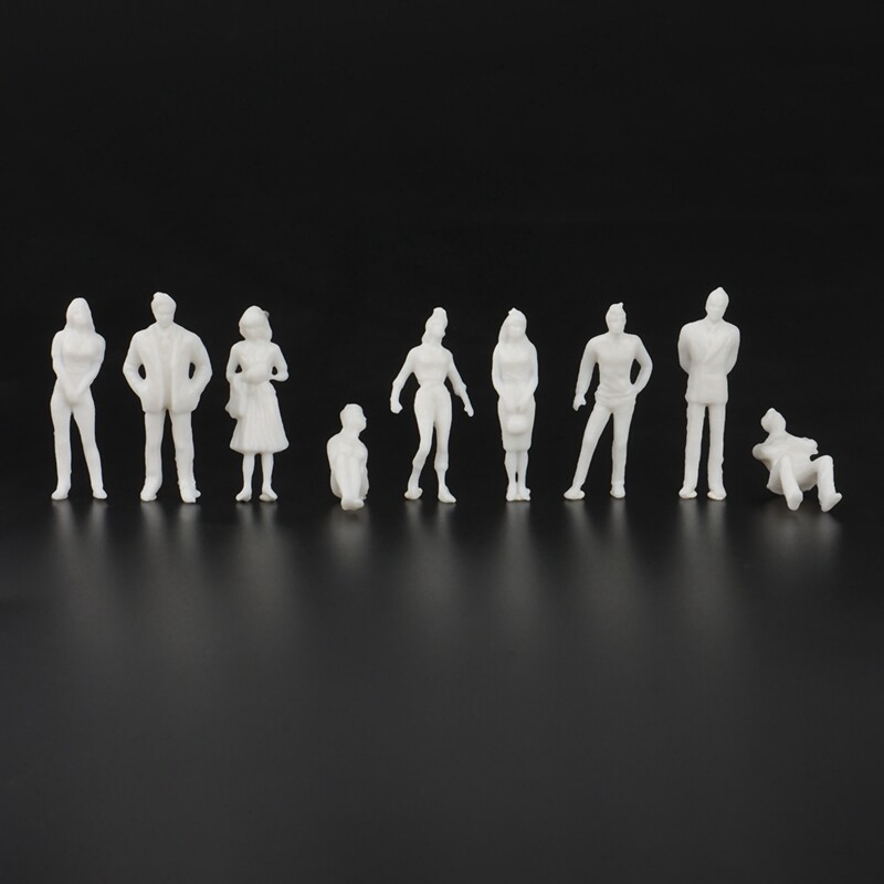 2X(1:50 White Figures Architectural Model Human Scale HO Model ...