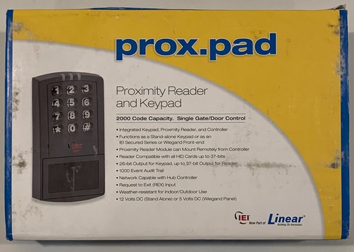 Linear 0-205676 prox.pad Proximity Reader and Keypad 783950056760| eBay