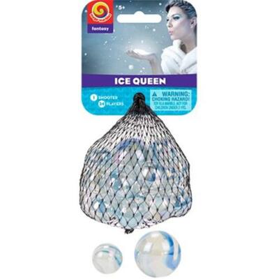 Mega Marbles ICE QUEEN MARBLE NET 24 Player Marbles & 1 Shooter Marble ...