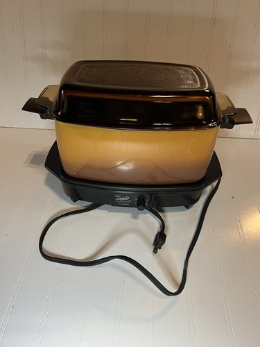 Vintage West Bend 6 Quart Slow Slo-Cooker Orange Harvest Griddle #1 | eBay