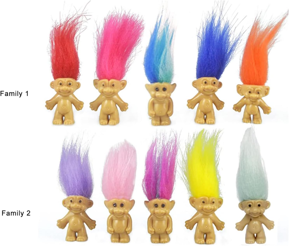 100PCS Mini Troll Dolls - Cute PVC Cake Toppers & Party Favors ...