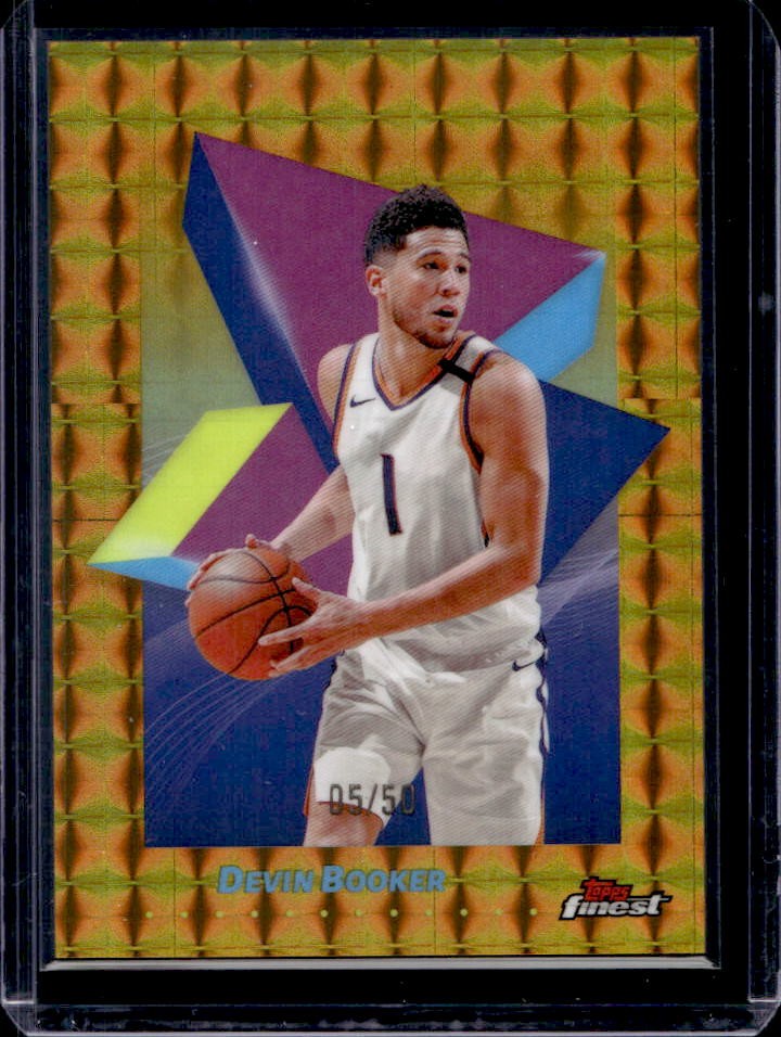 Devin Booker 2024 Topps Finest #75 Base Common - Red Geometric ...