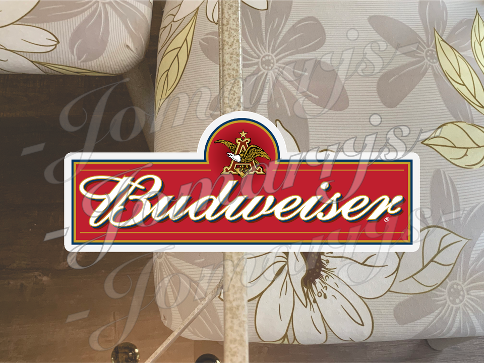 Budweiser Beer Logo Custom Vinyl Sticker Decal fan car vehicle tumbler ...