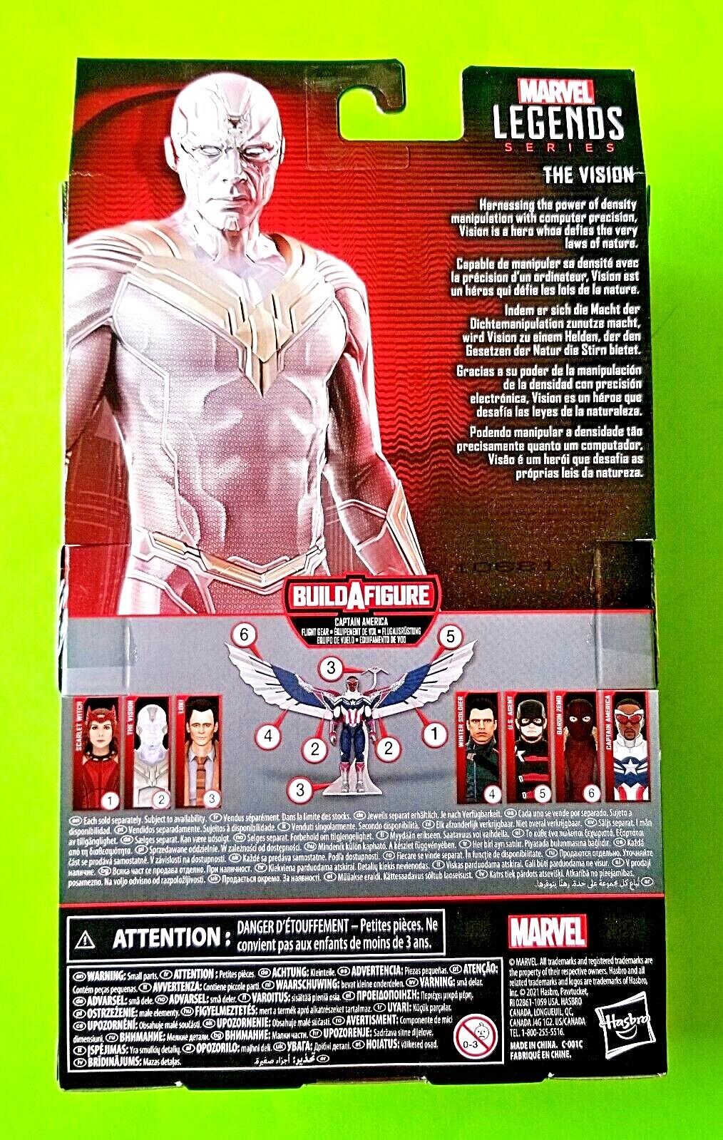 Marvel Legends Wanda Vision 6" The Vision (Captain America BAF) - NEW ...