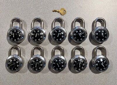 Master Combination Locks Model 1525 w / Original Control Key Lot of 20 ...