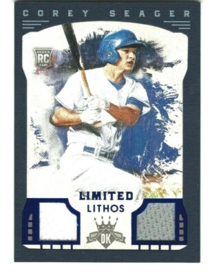 2016 Panini Diamond Kings Corey Seager Rookie RC Dual Jersey Relic Card ...