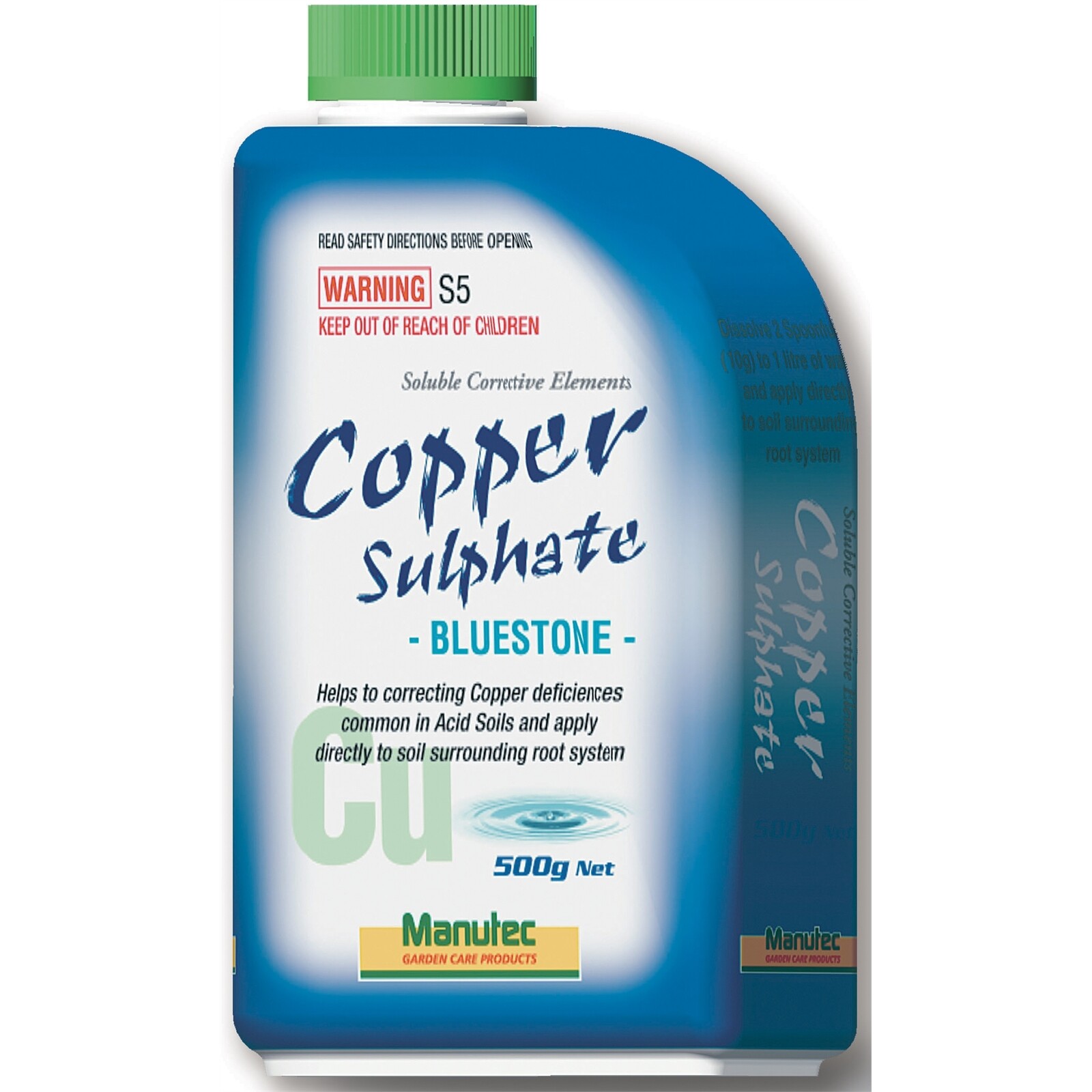 Manutec BLUESTONE SOLUBLE COPPER SULPHATE 500g Crystalline Powder *Aust ...