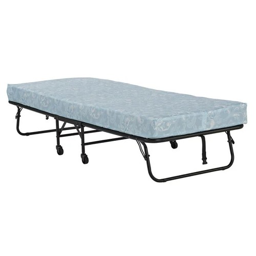 FOLDING BED Cot 4" Foam Mattress Guest Roll Away Camping Portable ...