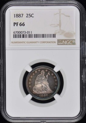 1887 Seated Liberty Quarter 25C NGC PR66 | eBay