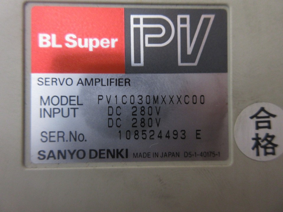 *SPECIAL PRICE* SANYO DENKI BL SUPER PV SERVO AMPLIFIER PV1C030MXXXC00 ...