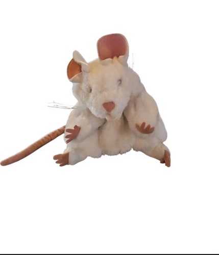 Folkmanis White Mouse Rat Hand Puppet Plush Folktails Realistic Long ...