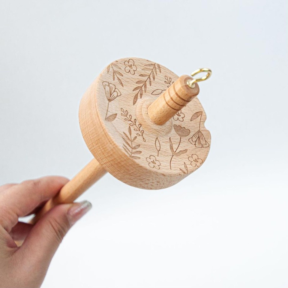 Drop Spindle with Wool Strips Sewing Crafts Yarn Tools Portable ...