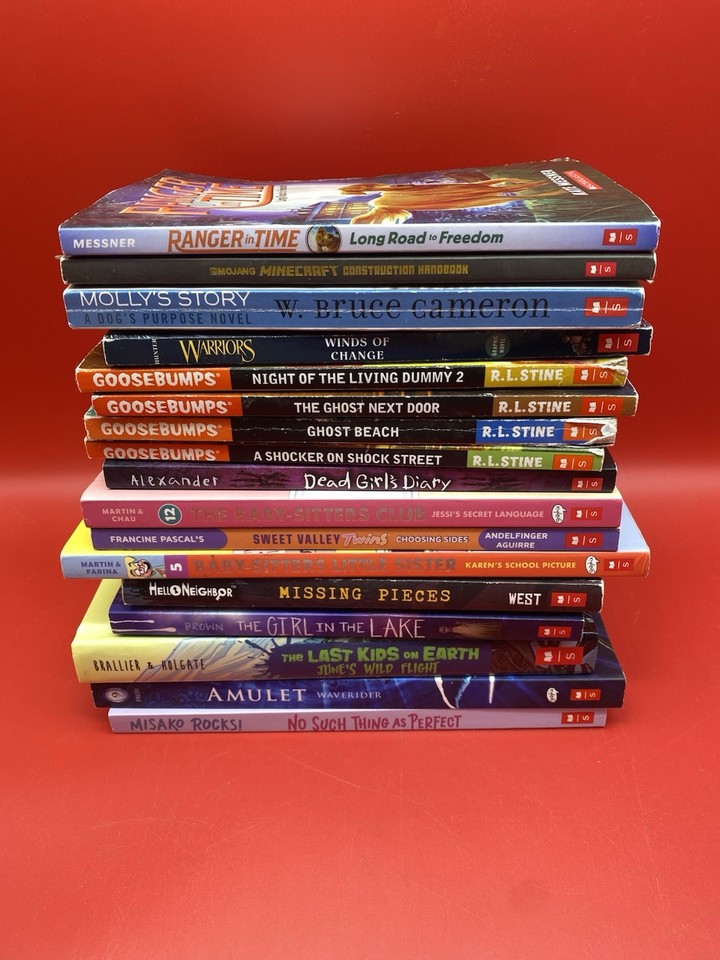 Lot of 17 Scholastic Books Grades 4-6 Assorted Topics Goosebumps ...