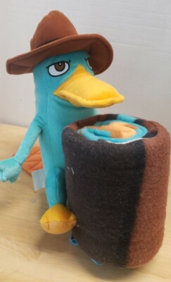 DISNEY's Perry Platypus "Agent P" Phineas & Ferb Plush Hugger & Throw ...