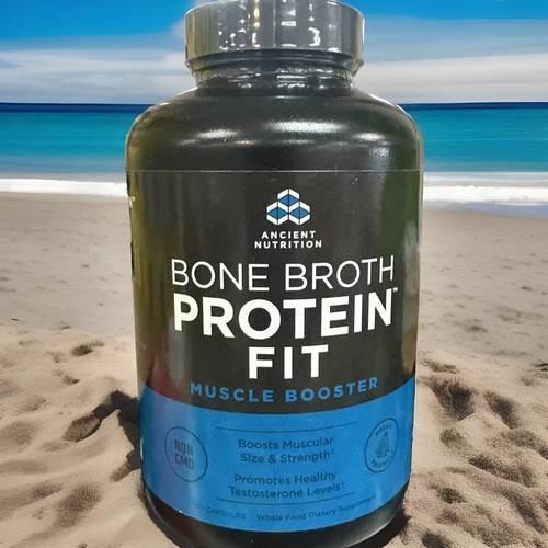 Ancient Nutrition Bone Broth Protein Fit Muscle Booster 30 Day Supply ...