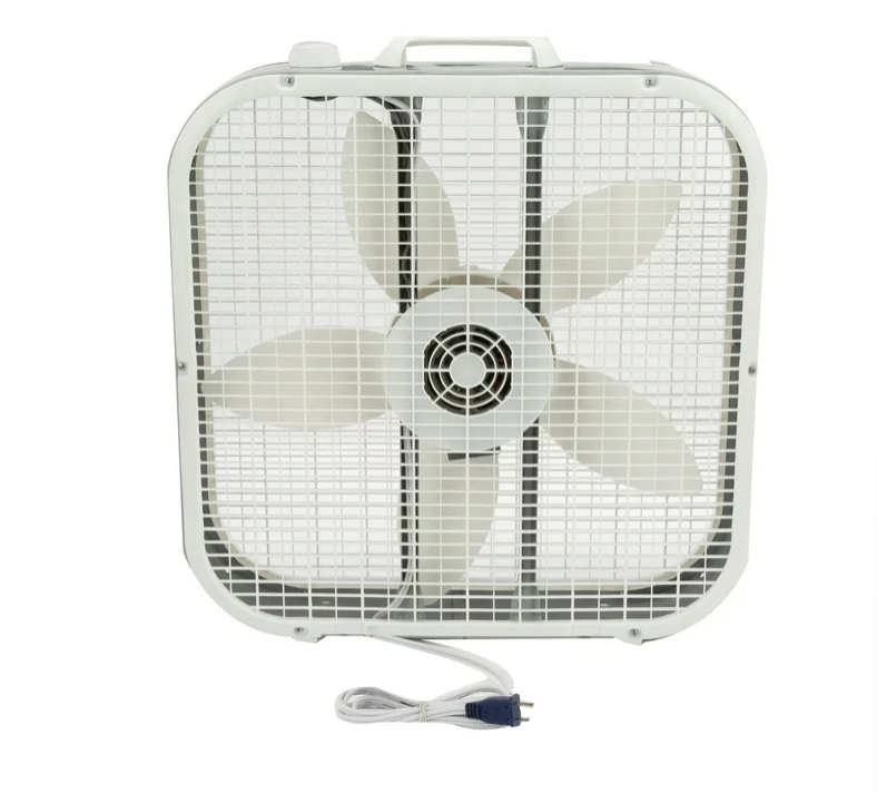 Lasko 20 Classic Box Fan with Weather-Resistant Motor, 3 Speeds, 22.5 H ...